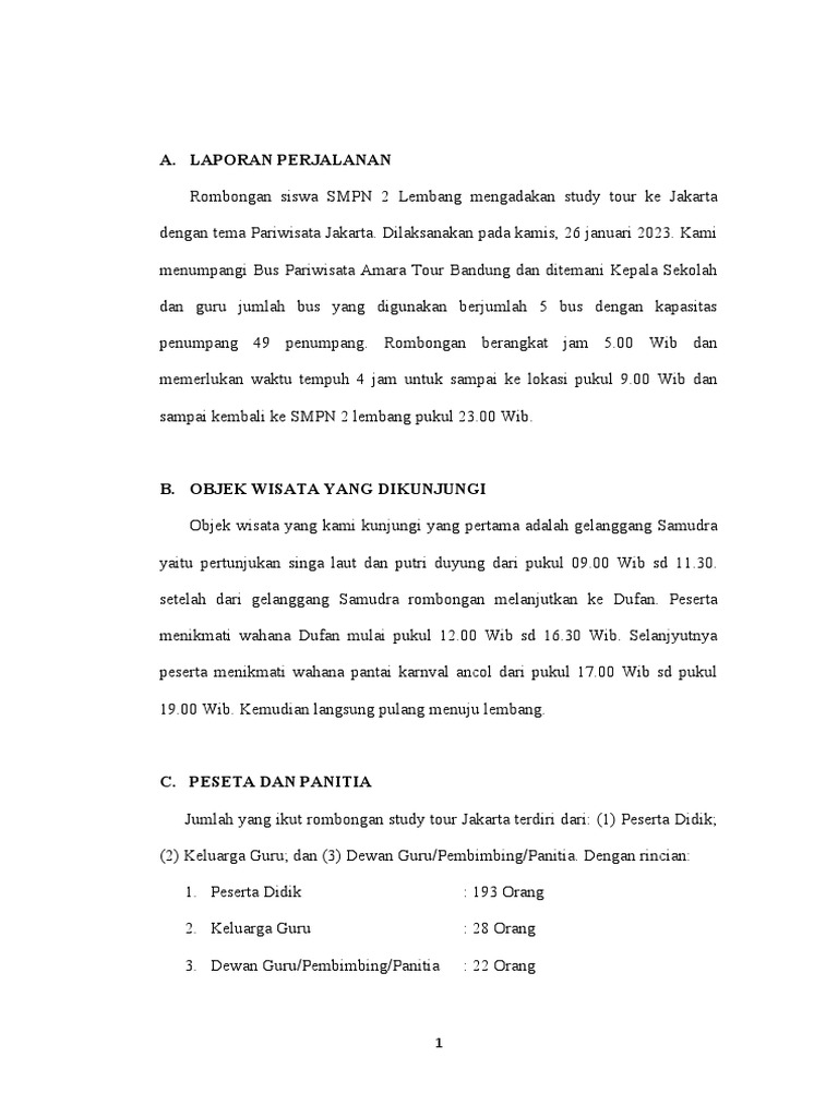 Laporan Perjalanan | PDF | Sains & Matematika