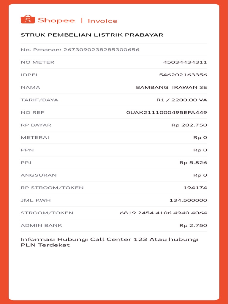 E-Receipt - Tanda Terima Shopee | PDF
