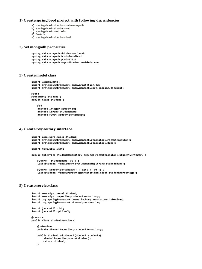 Rest Api Using Mongo DB | PDF | Computer Science | Software Rest Api Using Mongo DB | PDF | Computer Science | Software