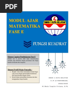 Modul Ajar Matematika - Modul Ajar Persamaan Dan Fungsi Kuadrat - Fase E | PDF