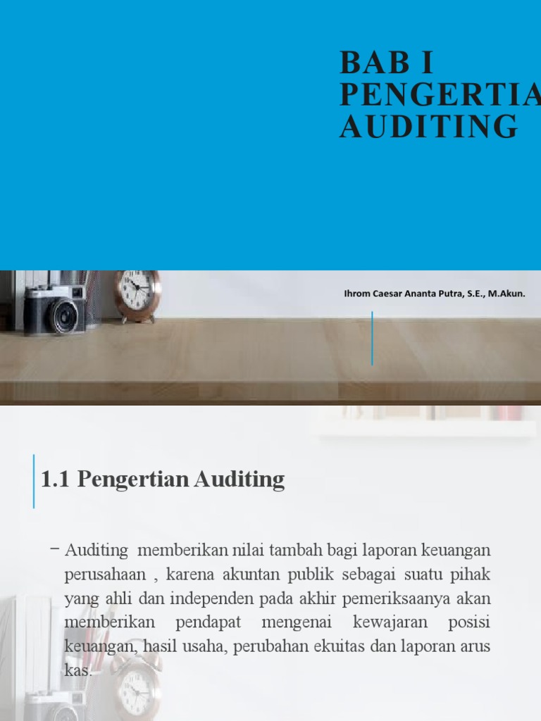 BAB 1 - Pengertian Auditing | PDF | Bisnis | Pengelolaan Keuangan & Uang