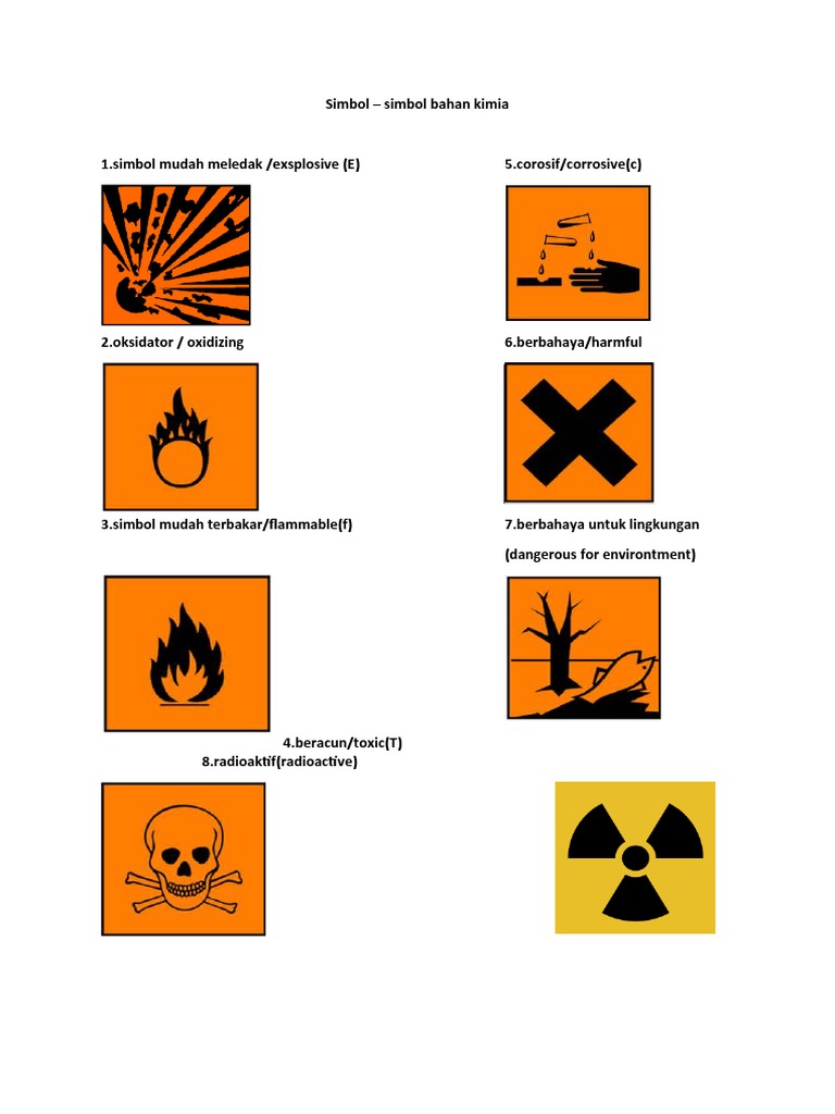 Simbol Simbol Bahan Kimia | PDF
