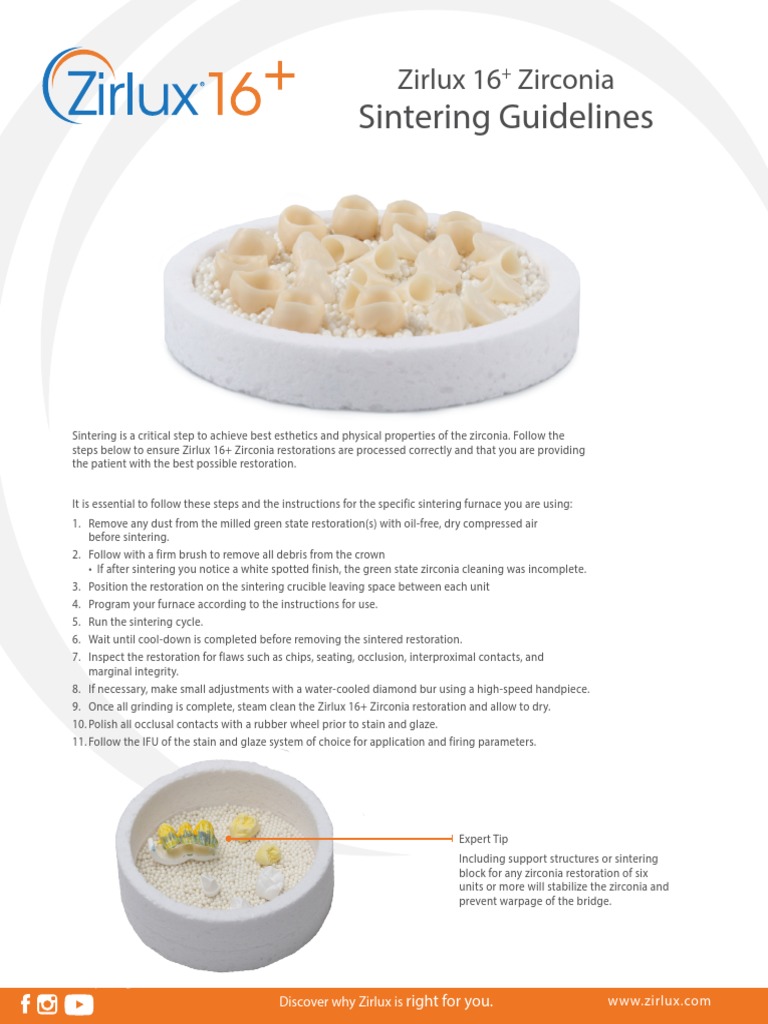 Sinetering Table | PDF | Sintering | Zirconium Dioxide