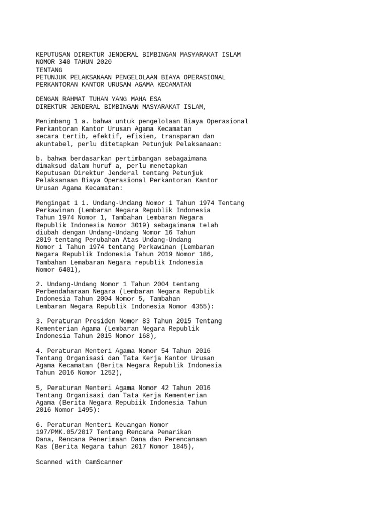 Juklak BOP KUA 2020 | PDF