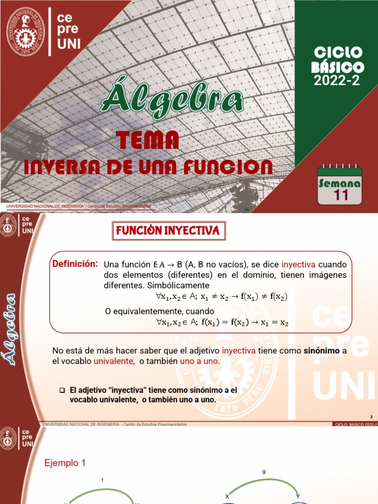 11 B Algebra Inversa de Una Función | PDF | Función (Matemáticas ...