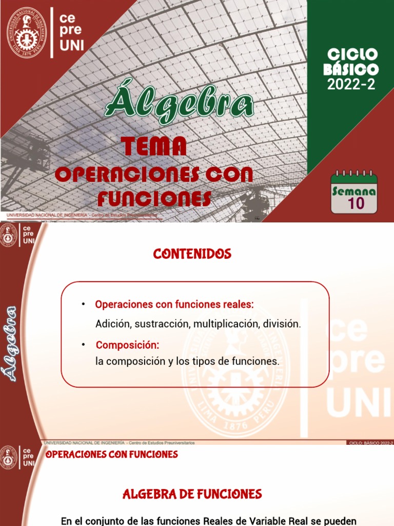 10 B Algebra Operaciones Con Funciones | PDF