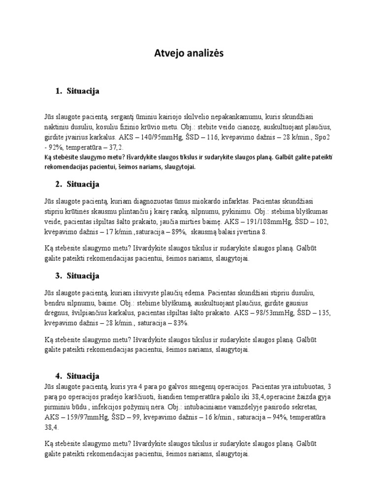 Atvejo Analizė | PDF