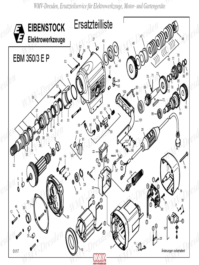 EBM 350 3 EP Diamant Bohrmotor Eibenstock | PDF