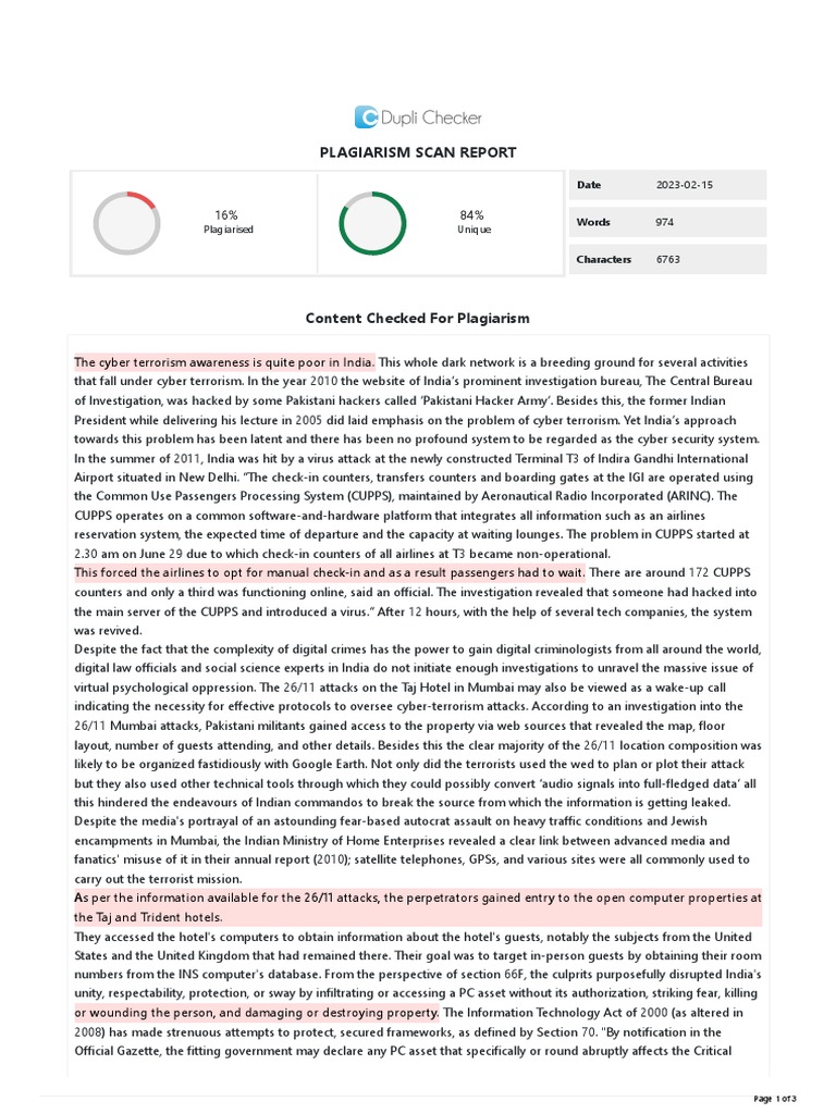 Cyber Terrorism in India: An Analysis of Legal Provisions and Case Studies | PDF | Computer ...