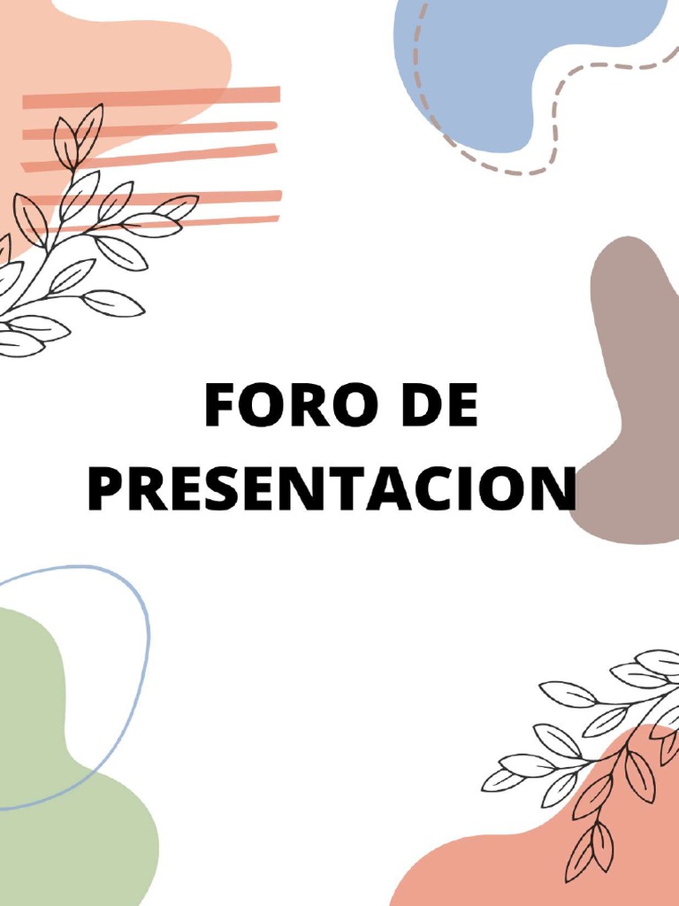 Foro de Presentacion Liz | PDF
