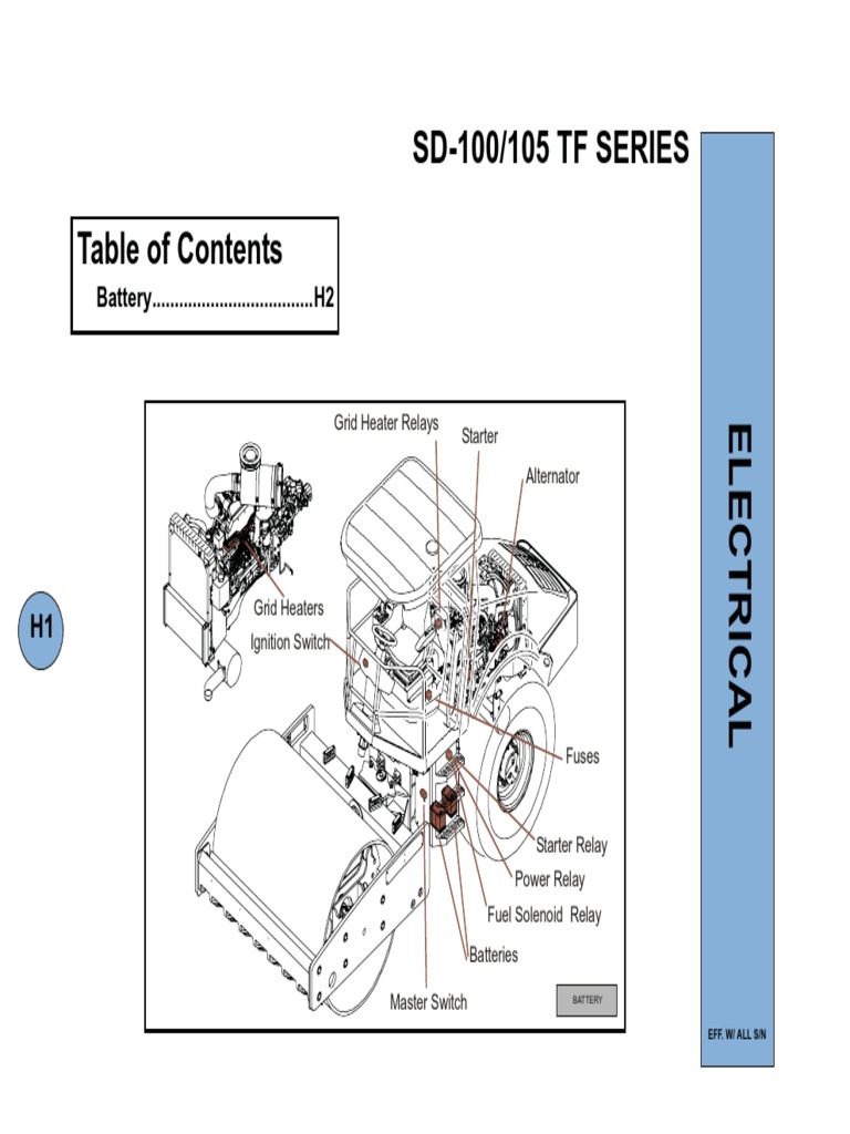 SD-100/105 TF Series Electrical Manual | PDF | Relay | Vehicle Technology
