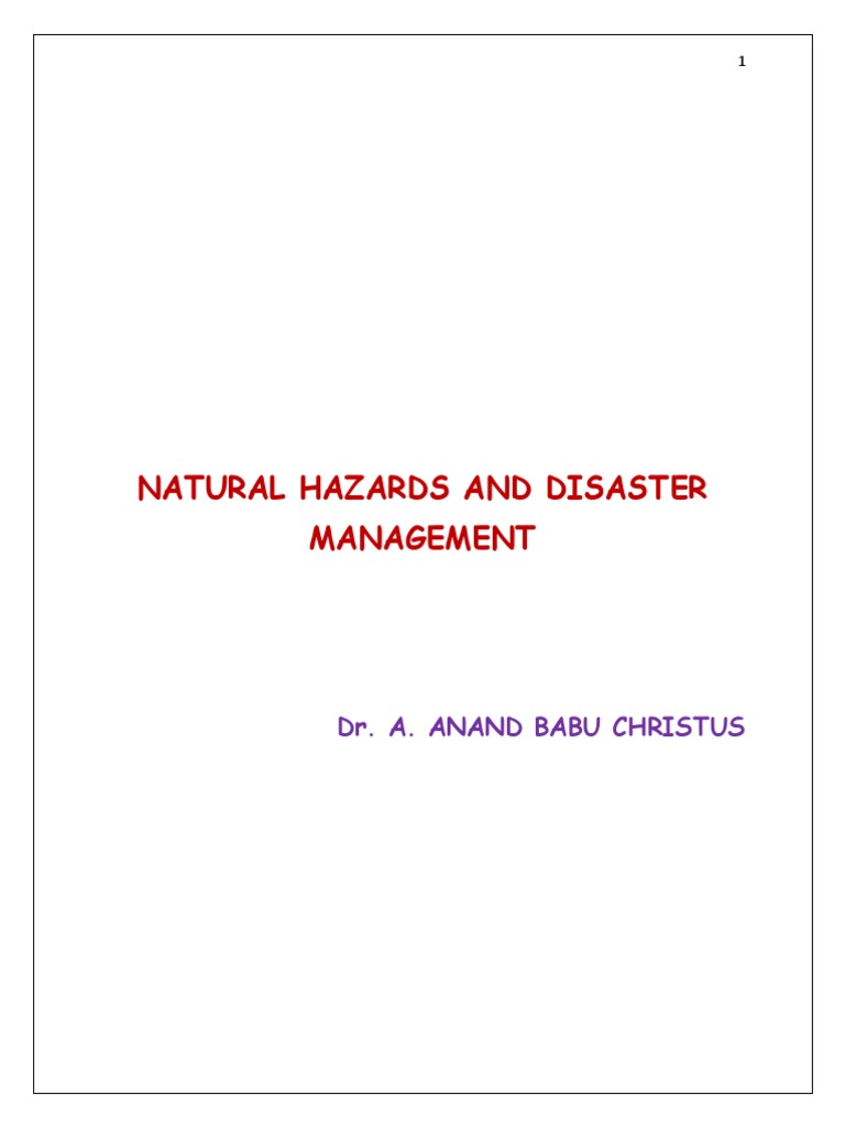 Natural Disaster Management | PDF