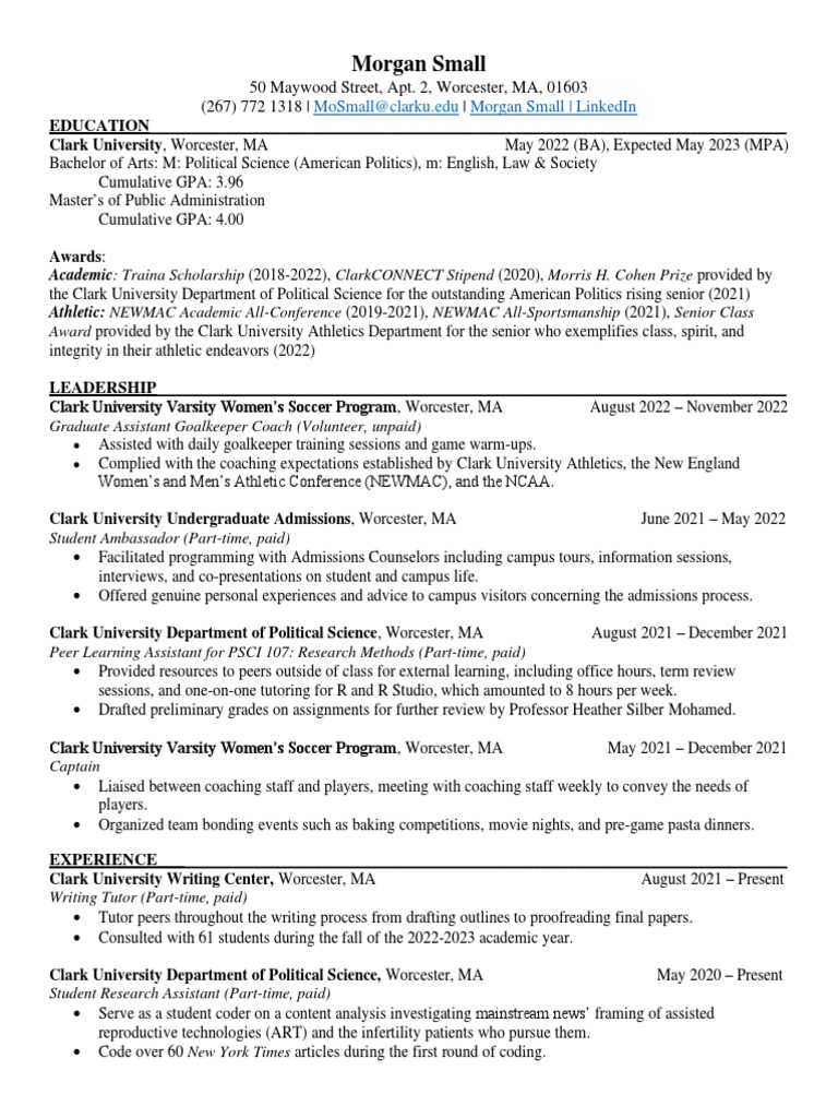 Resume 2023 | PDF