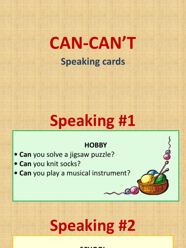 Cancant - Speaking Cards | PDF | Language Arts & Discipline | Self ...