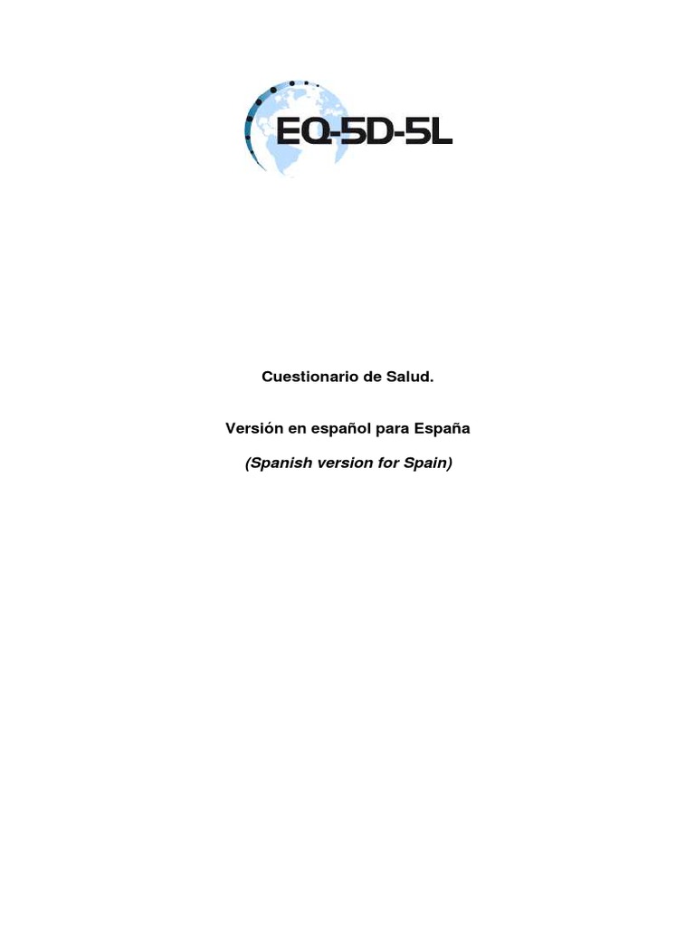 Spanish - EQ-5D-5L | PDF