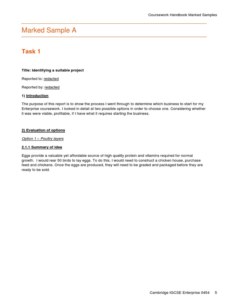 Marked Coursework - Task 1 | PDF | Egg As Food | Interest
