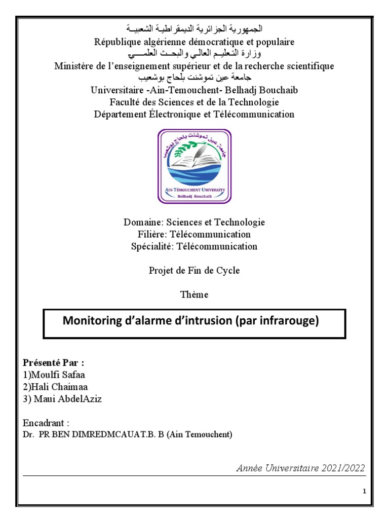 Monitoring D'alarme D'intrusion (Par Infrarouge) | PDF | Infrarouge | Arduino
