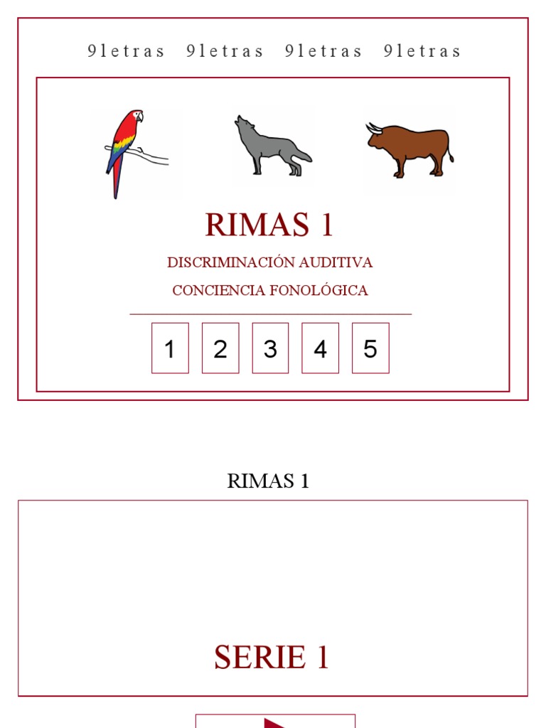 Rimas y conciencia fonológica infantil | PDF