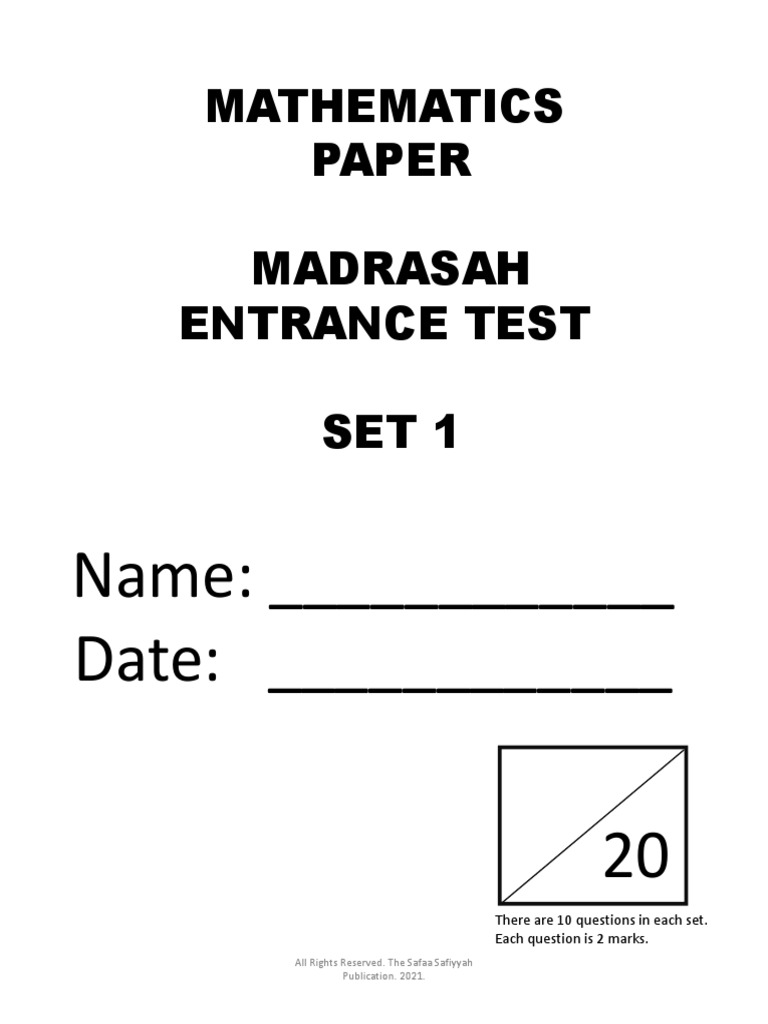 Maths Test Papers 1 To 10 | PDF | Quantity | Mathematics