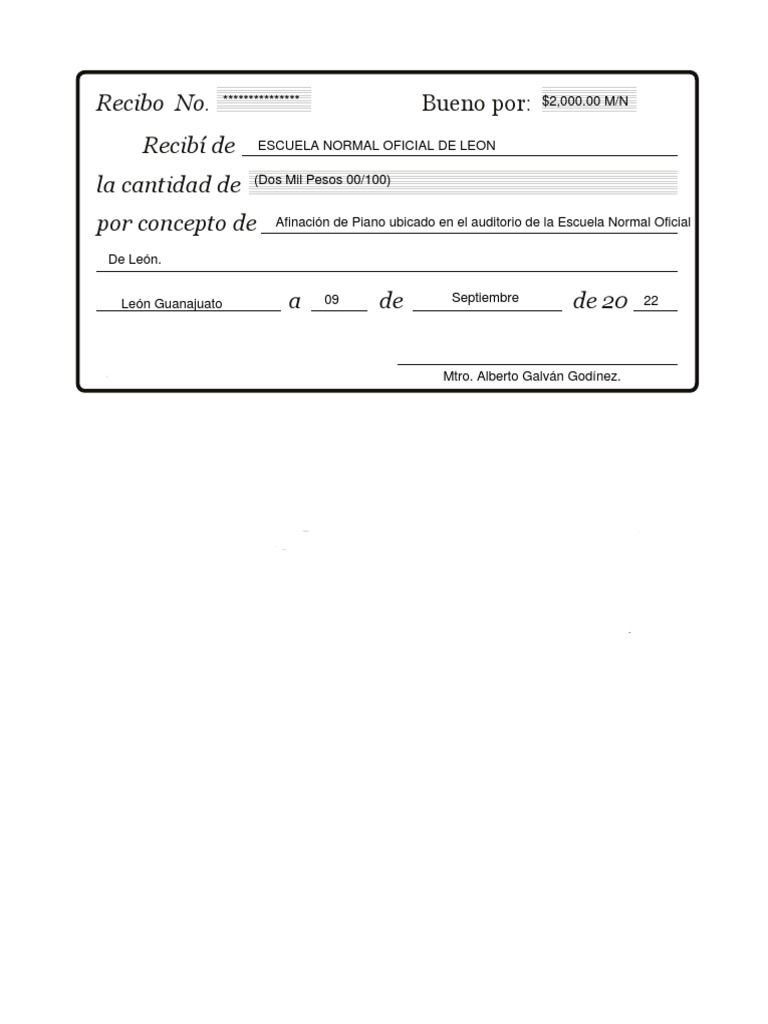 Machote Recibo de Dinero | PDF