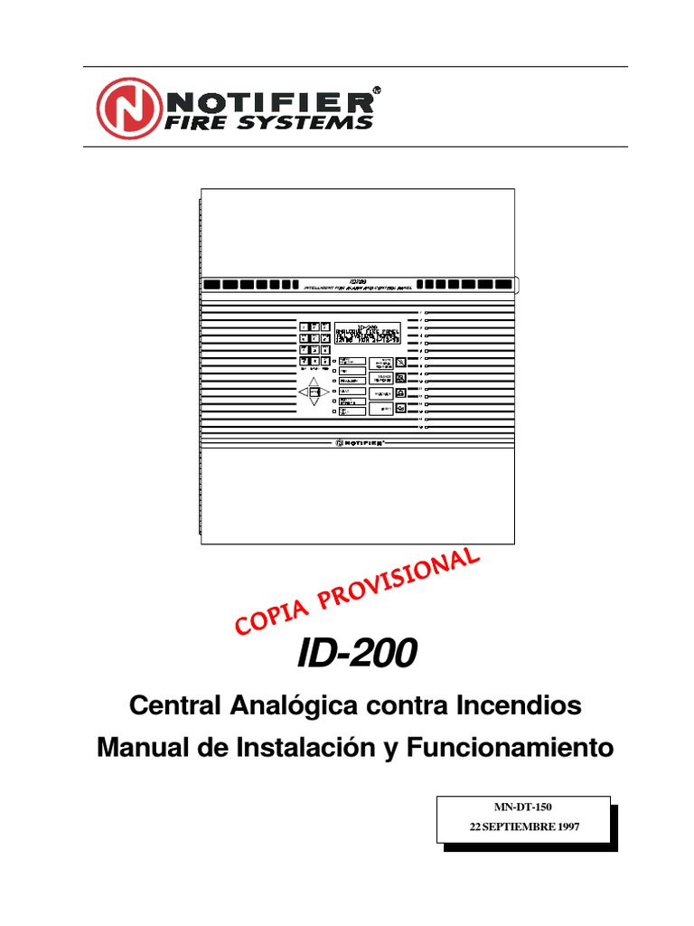 Manual - ID200 Central Analogica Contra Incendios | PDF | Relé | Diodo ...