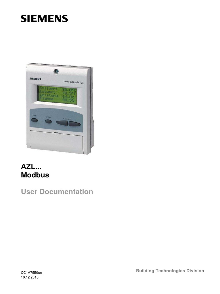 AZL52 Modbus User Documentation | PDF | Bit | Fahrenheit