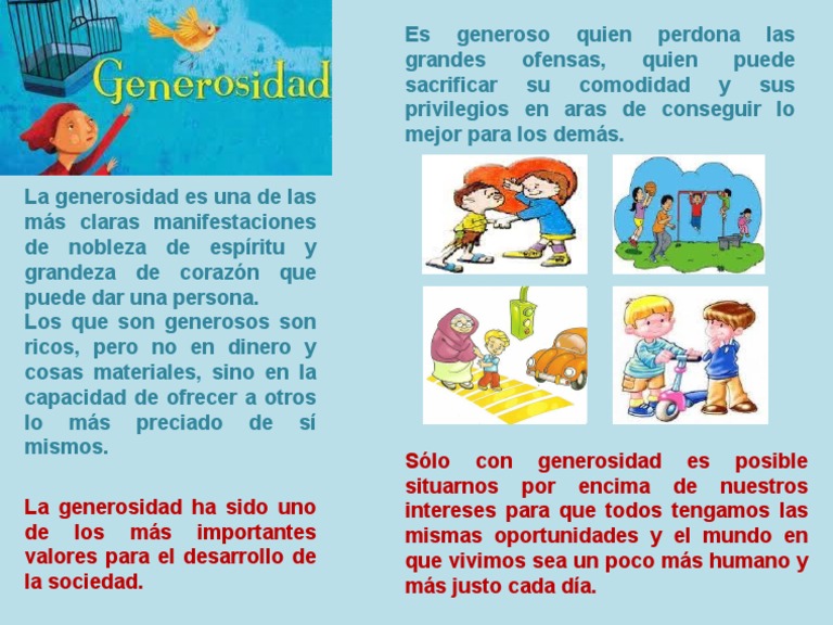 La generosidad, clave para un mundo más justo | PDF