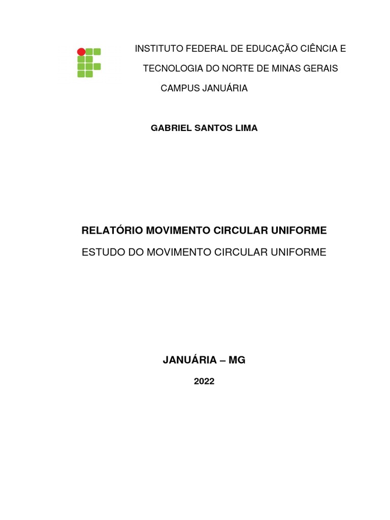 Relatório Experimento 3 - Gabriel Santos Lima | PDF | Tempo | Física Relatório Experimento 3 - Gabriel Santos Lima | PDF | Tempo | Física