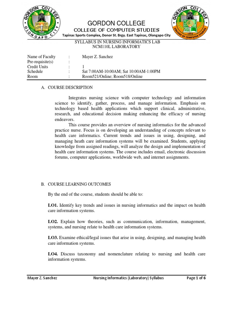 NCM110 (Lab) Nursing Informatics | PDF | Health Informatics | Information Technology