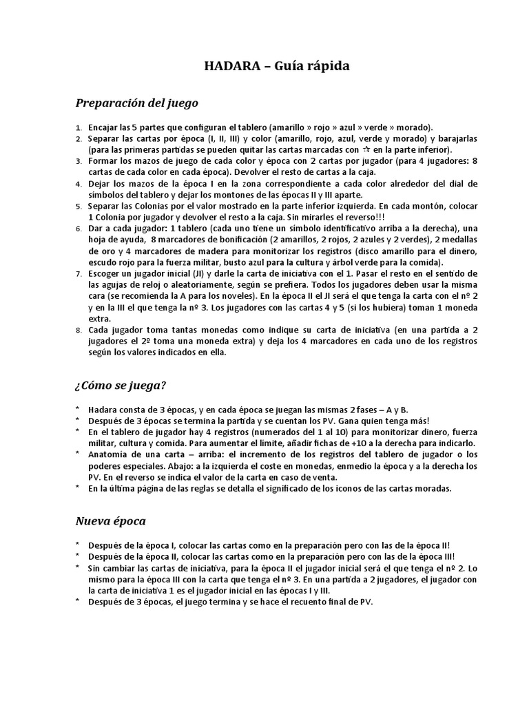Reglas del juego Hadara | PDF | Deportes y actividades al aire libre