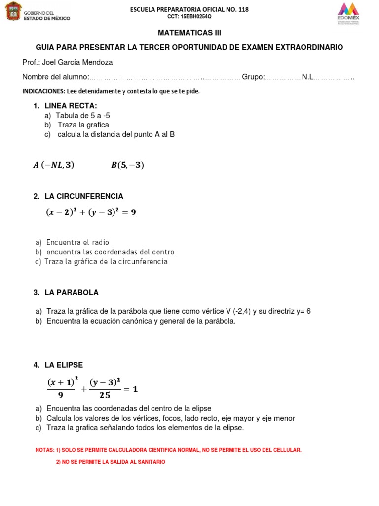 Guia Matematicas Iii Feb 2023 | PDF