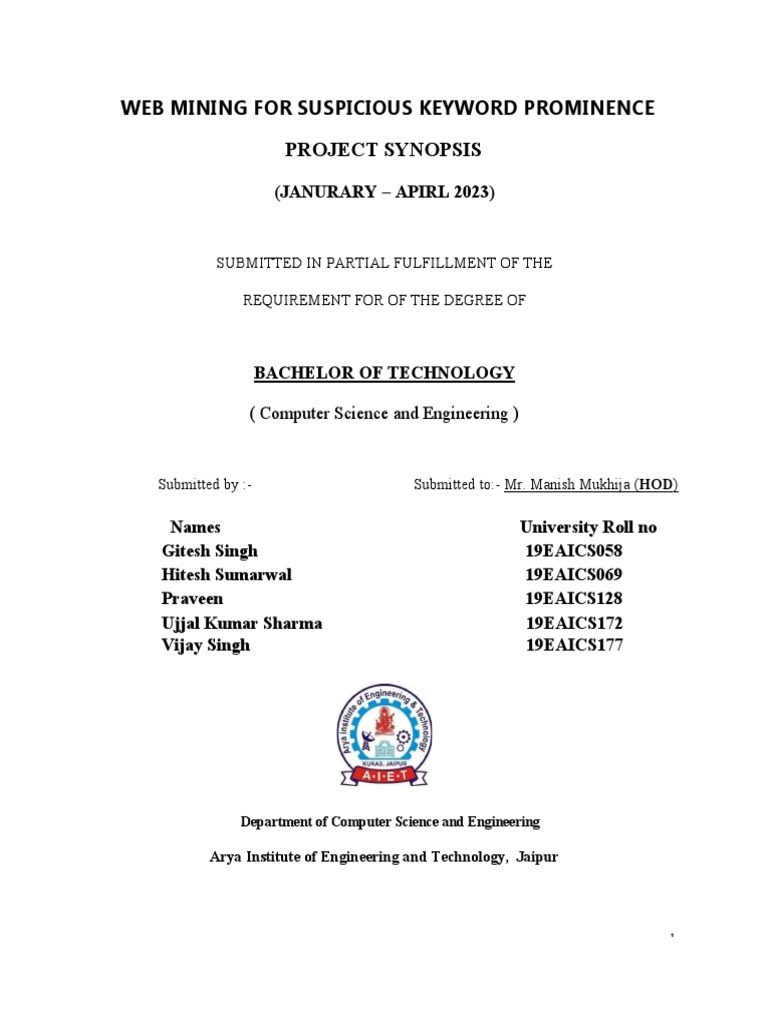 SYNOPSIS (2) | PDF | World Wide Web | Internet & Web