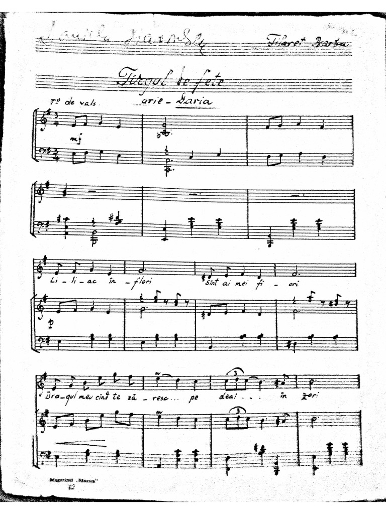 Filaret Barbu Targul de Fete Arie Daria | PDF