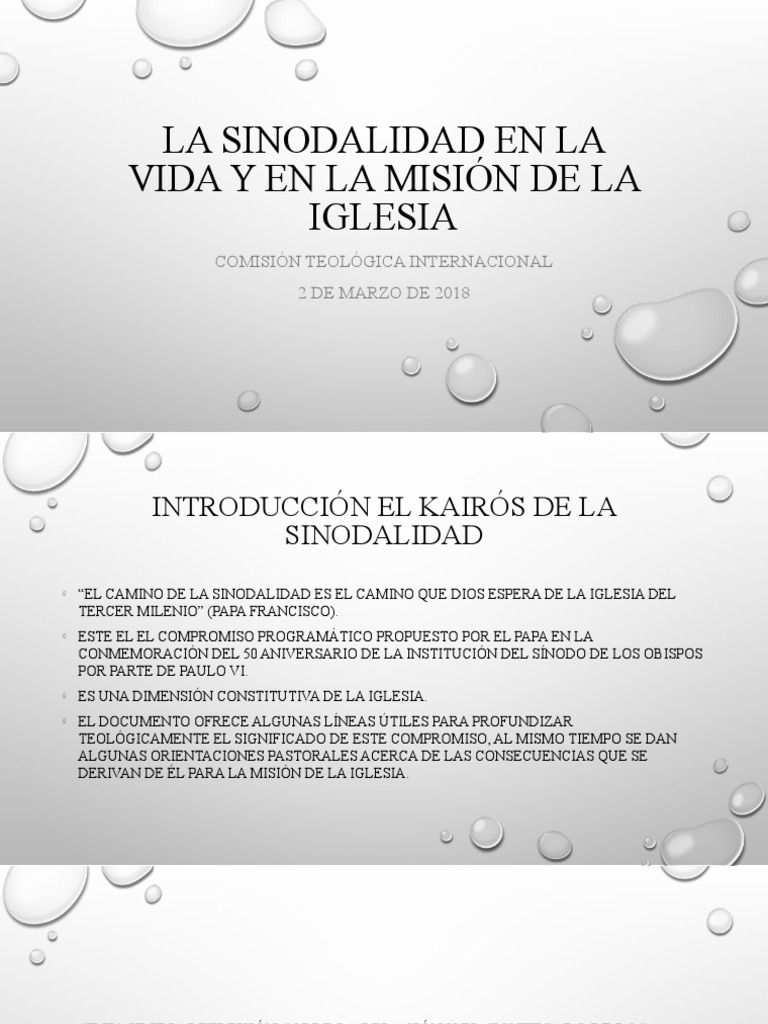 La Sinodalidad... 3 | PDF | Sínodo | Iglesia Católica