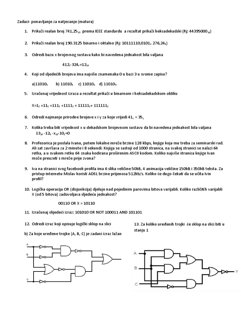 Zadaci Za Preko Praznika | PDF