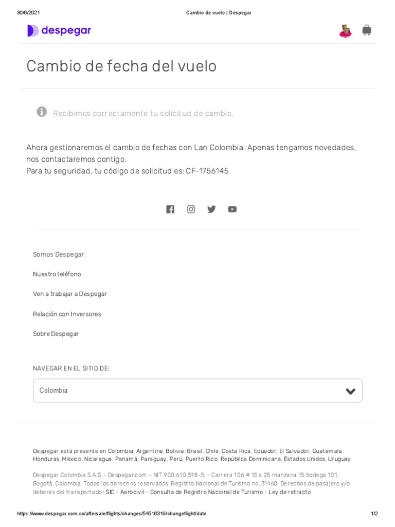Cambio de Vuelo - Despegar | PDF
