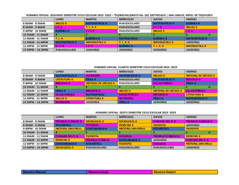 Horario Oficial Teba | PDF