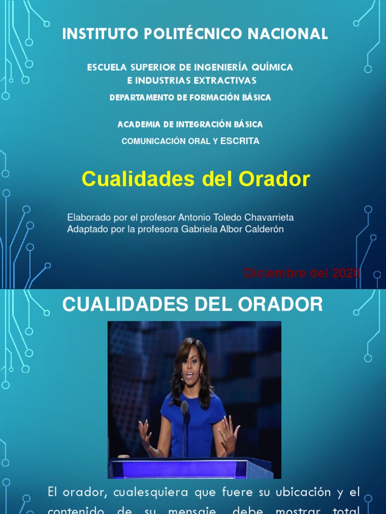 Cualidades Del Orador | PDF | Mente | Hablar en público