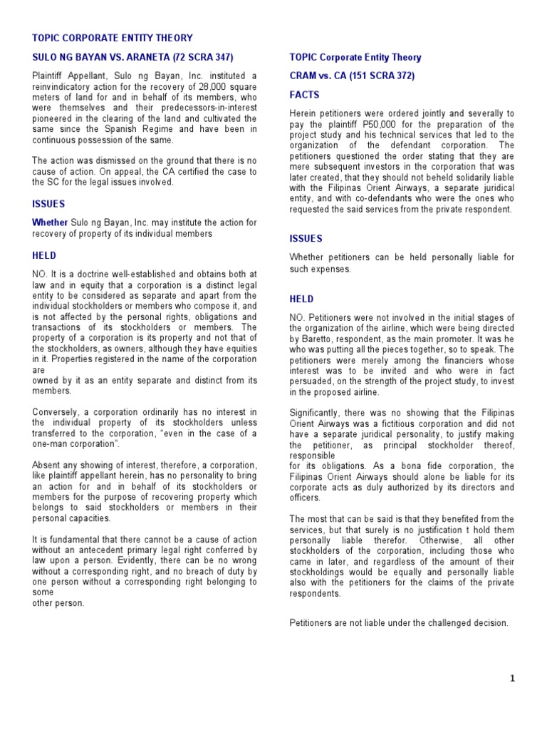 Corpo Digest - Chapter V CORPORATE CHARTER AND ITS AMENDMENTS | PDF ...