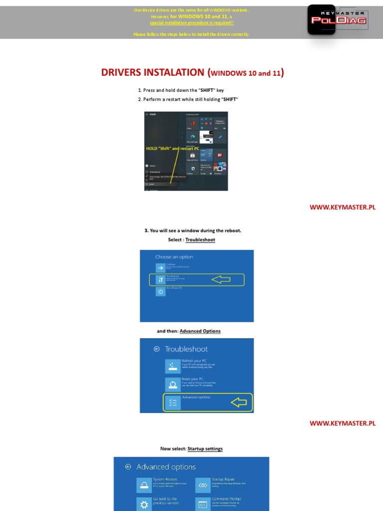 Poldiag - Drivers Instalation WINDOWS10 | PDF