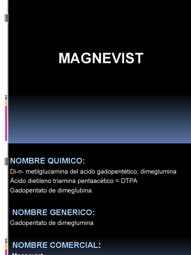 Medio de Contraste Magnevist | PDF | Riñón | Medicina CLINICA