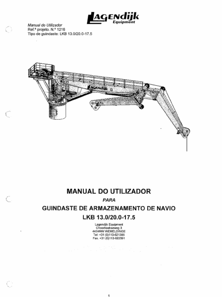 Lagendijk Guindaste LKB13.0-20.0-17.5 Manual | PDF