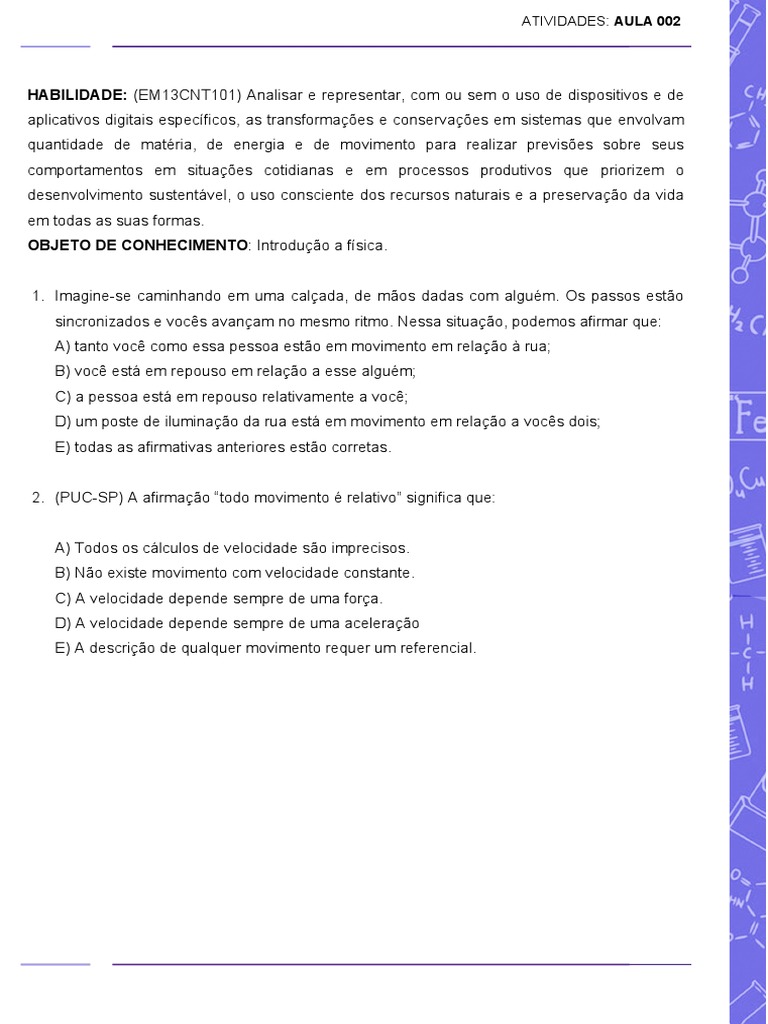 Aula 002 Conceitos Basicos de Cinematica | PDF | Velocidade | Quantidades físicas