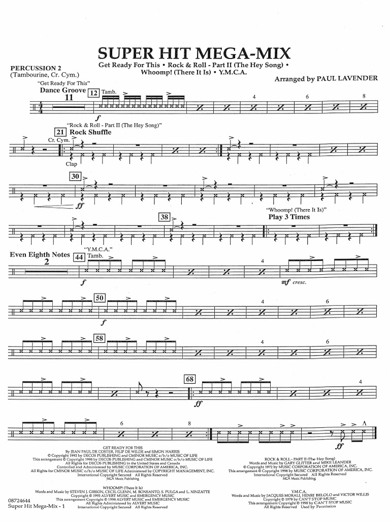 SUPER HIT MEGA MIX-percusion 2 | PDF