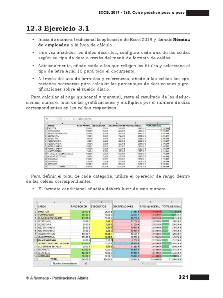 LIBRO - Excel Práctico 2019 - 365-322 | PDF