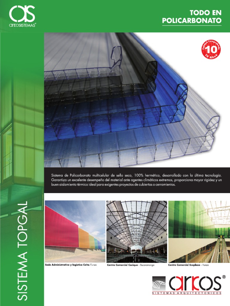 Arcos Sistema - Topgal (Policarbonato) | PDF