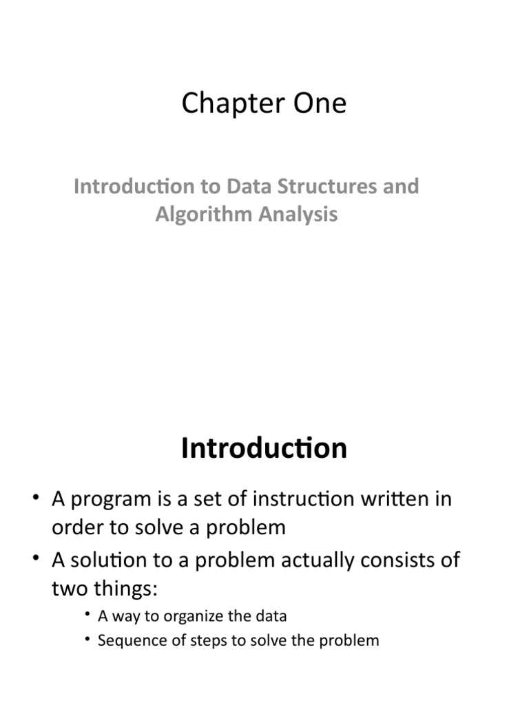 Chapter One | PDF | Algorithms | Computer Engineering