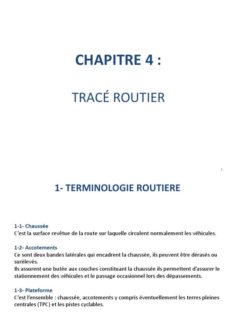 Chapitre 4 - Tracé Routier | PDF | Tangente (géométrie) | Cercle