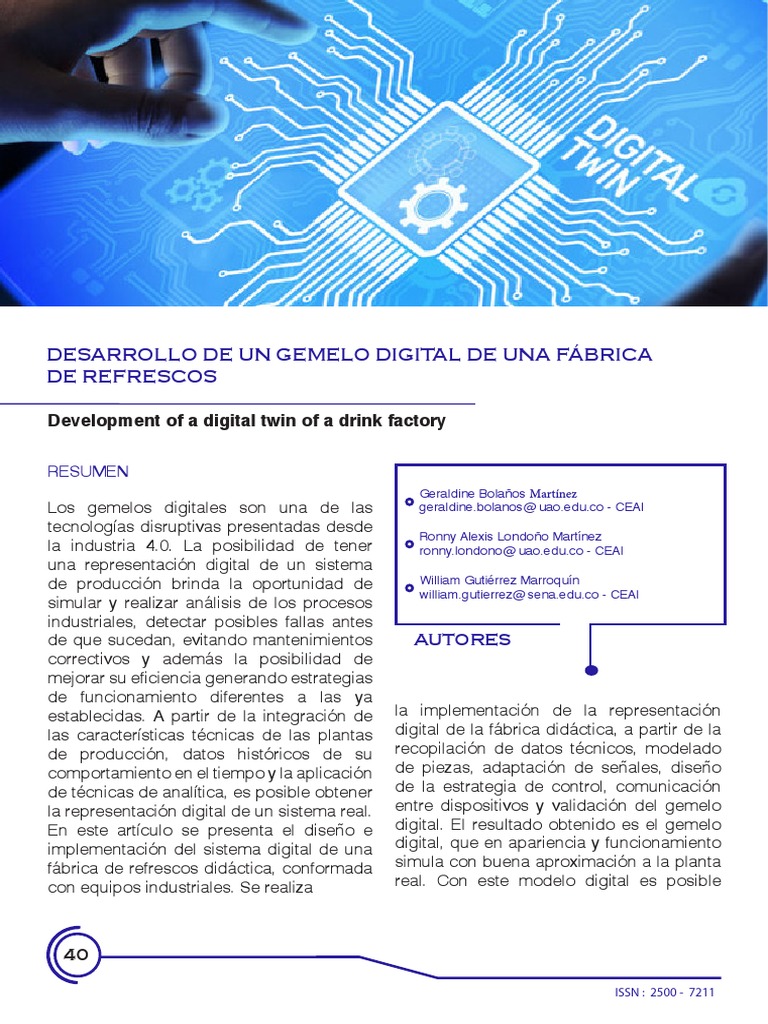 Desarrollo de Un Gemelo Digital | PDF | Programa de computadora ...