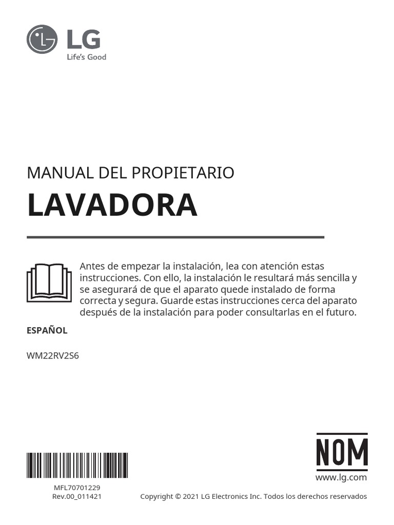 Manual lavadora lg 1 | PDF | Tap (Válvula) | Detergente